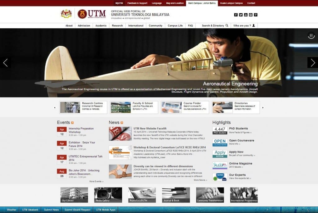 UTM New Website Facelift – UTM NewsHub