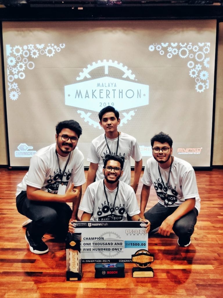 Champions of Malaya Makerthon 2019 – the team from School of Electrical Engineering did it again ...
