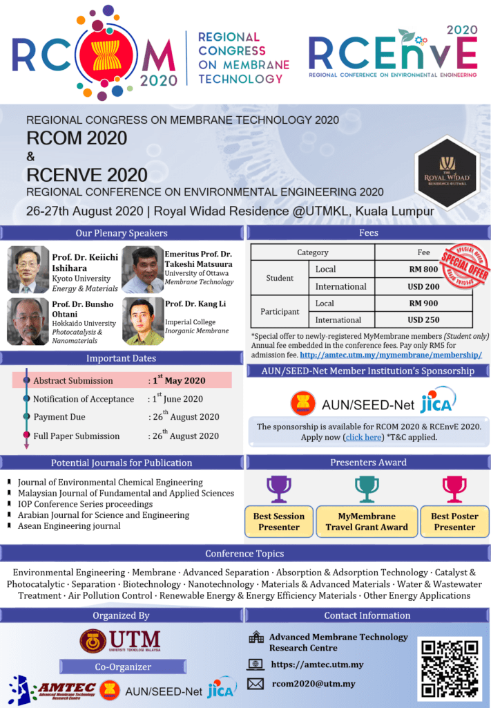 UTM Secured USD 14K of Regional Conference Grant from AUN/SEED-Net ...