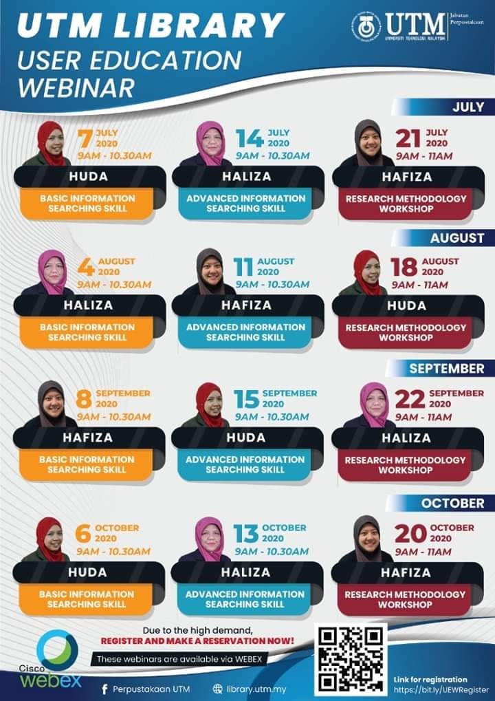 Invitation to UTM Library User Education Webinar Series 2020 – UTM NewsHub