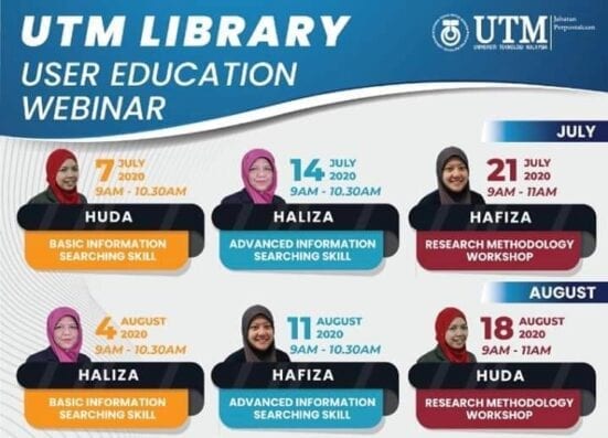 Invitation to UTM Library User Education Webinar Series 2020 – UTM NewsHub