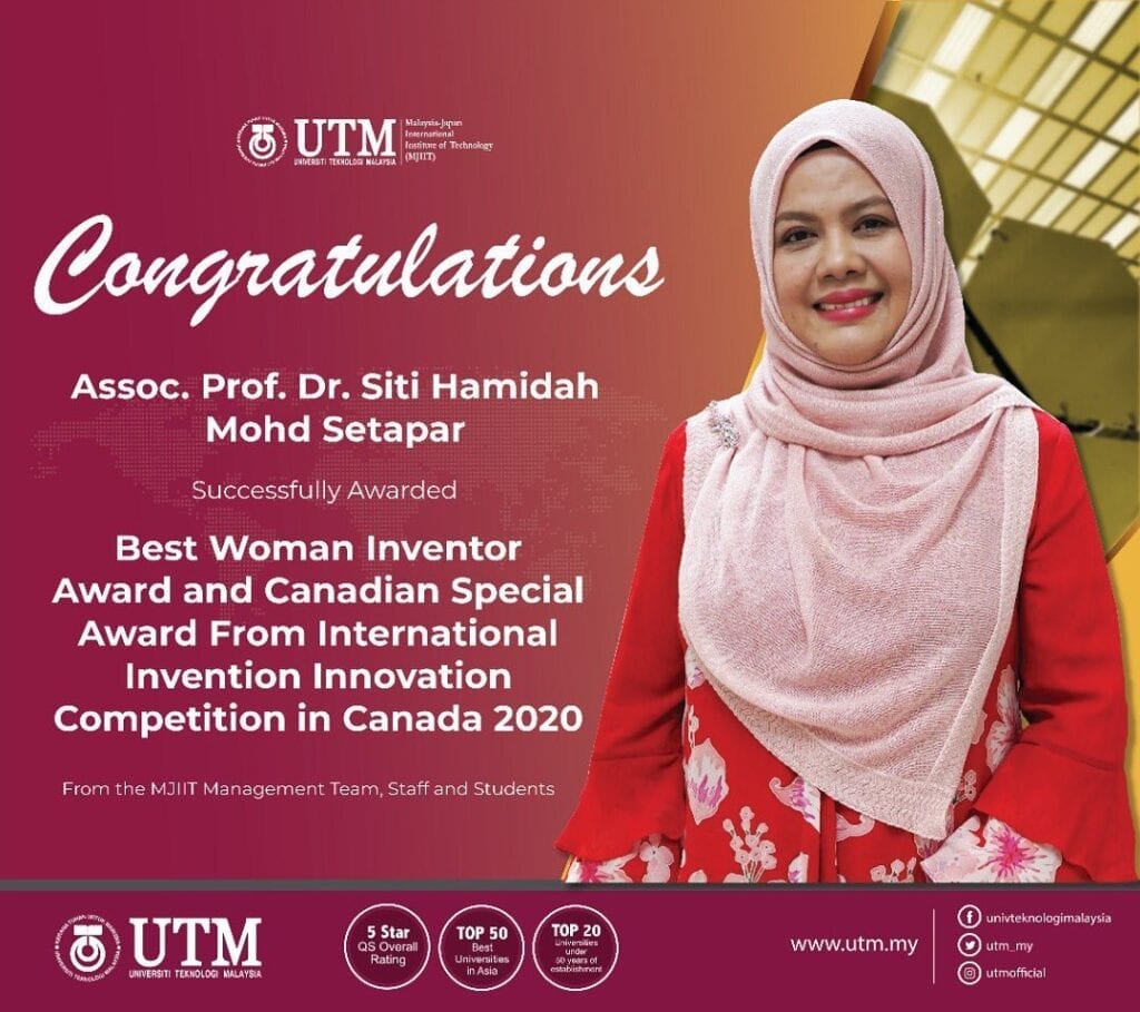 Two UTM researchers bagged several awards at iCAN 2020 – UTM NewsHub