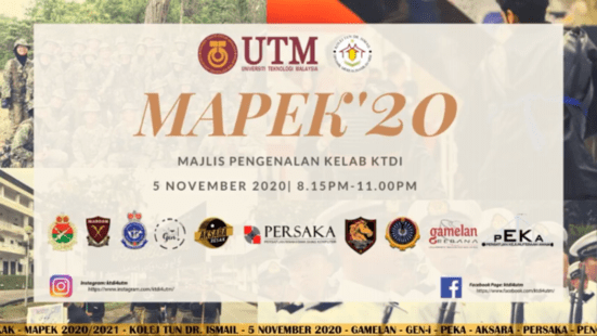 MAPEK’20 Introduces KTDI Clubs to 1st Year Students – UTM NewsHub