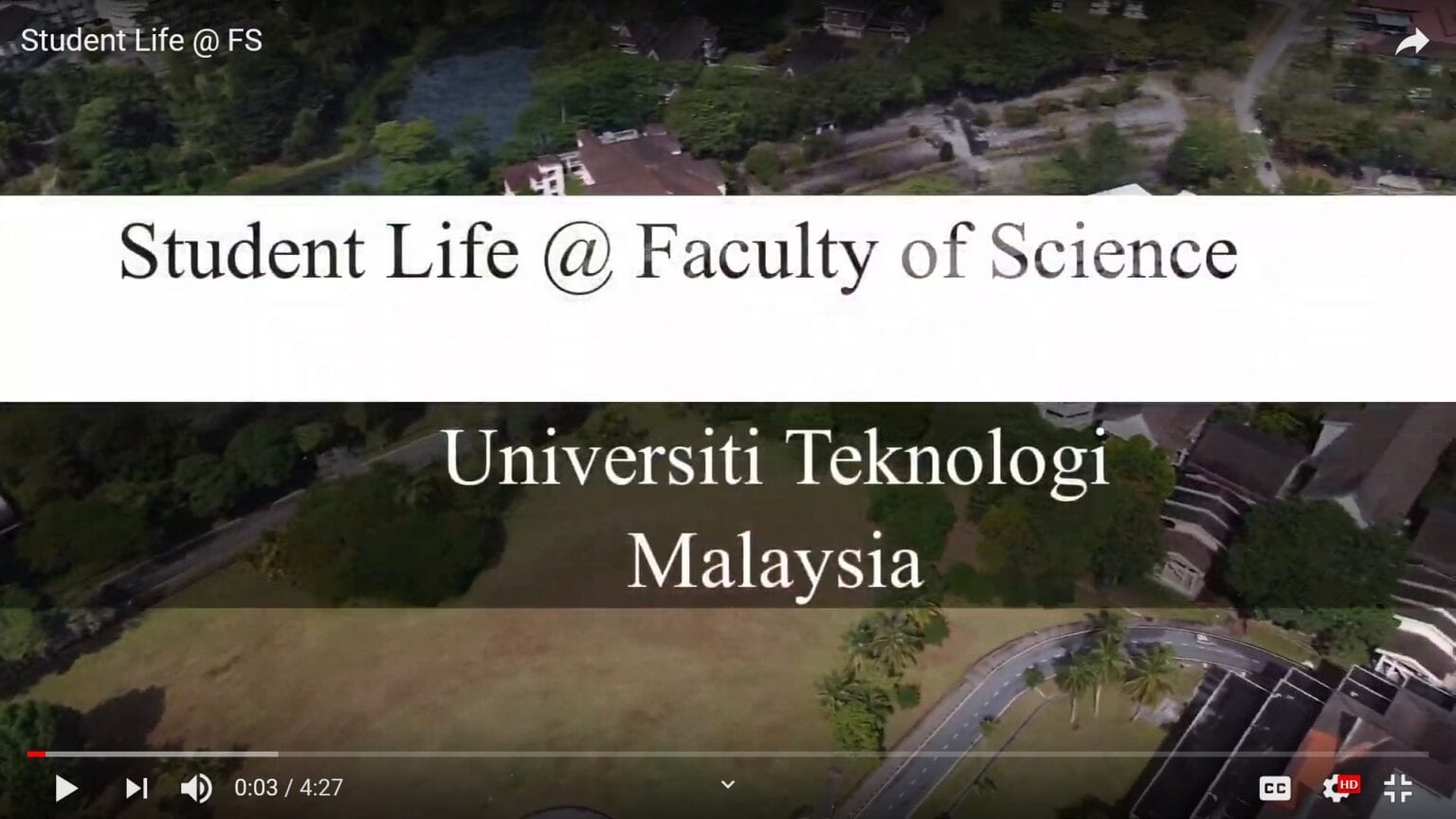 UTM Alumni Share Experiences as Science Students in Welcoming Freshman ...