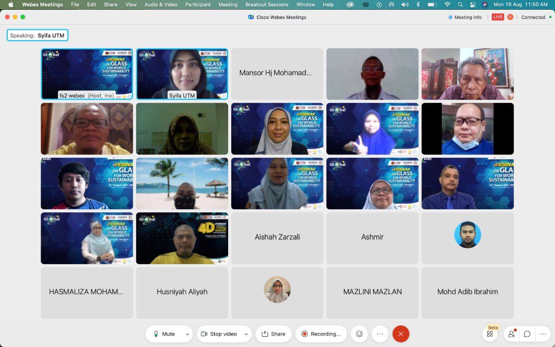 UTM-UNNES-UNS Webinar on Glass for World Sustainability – UTM NewsHub