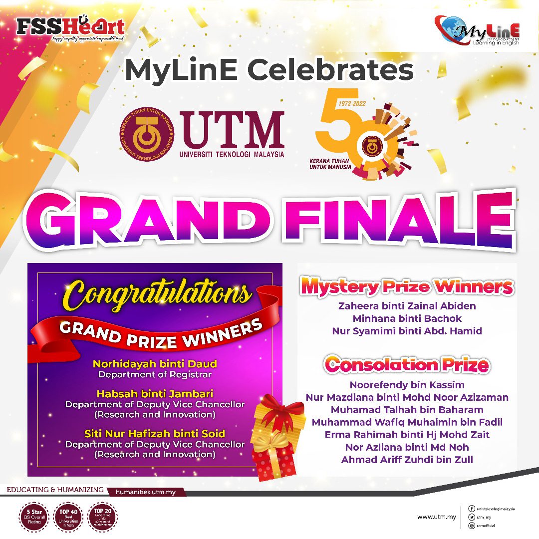 MyLinE Anjur Pertandingan Kuiz UTM50 Semarakkan Sambutan UTM 50 Tahun ...