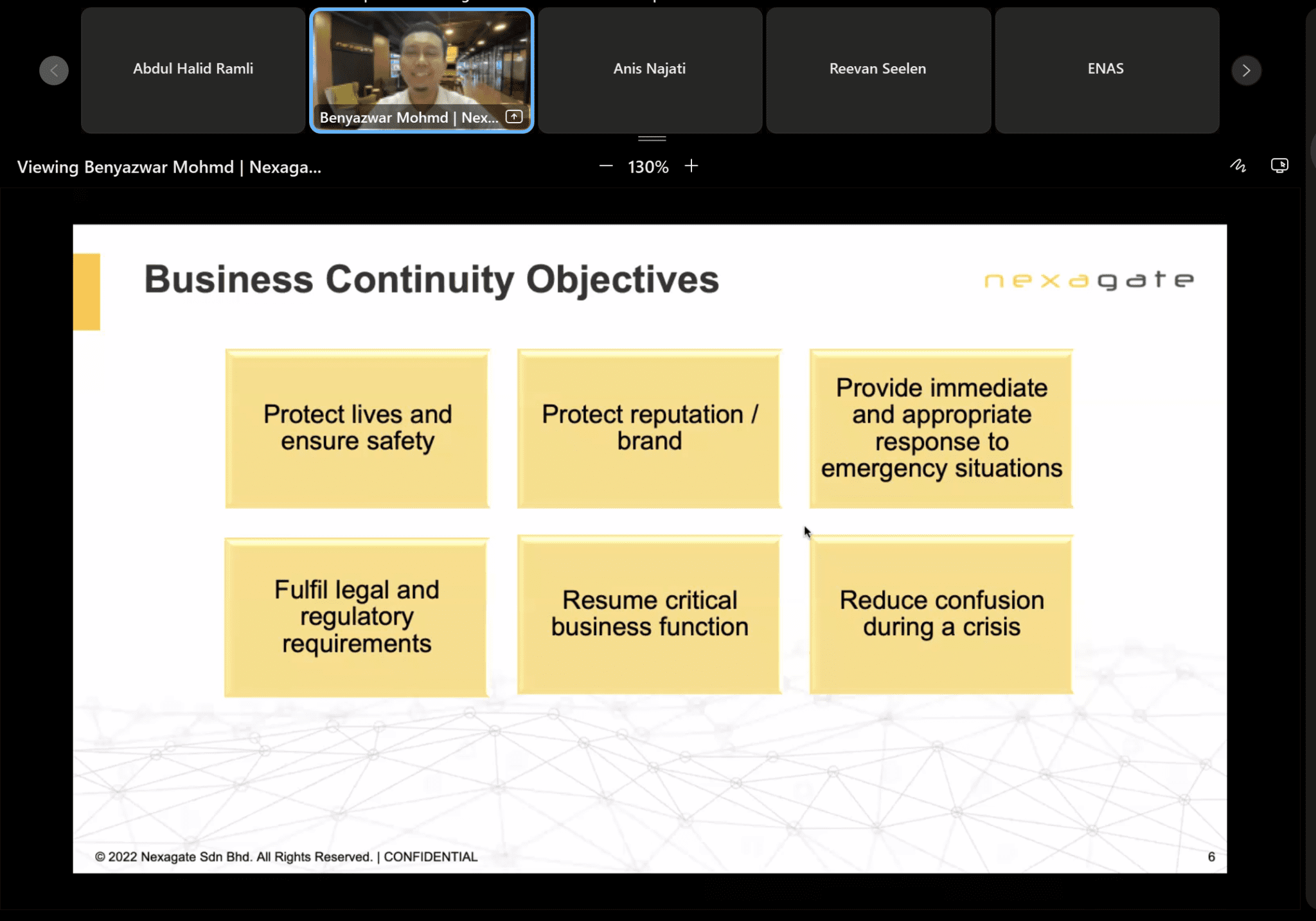 Distinguished Industrial Lecture Series: Business Continuity Management ...