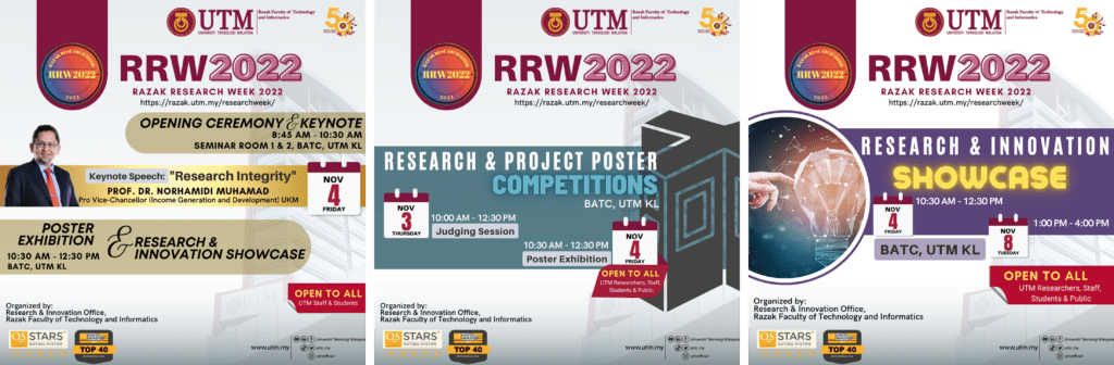 Razak Research Week 2022 (RRW 2022) Cultivate & Establish An Impactful Research Culture – UTM ...