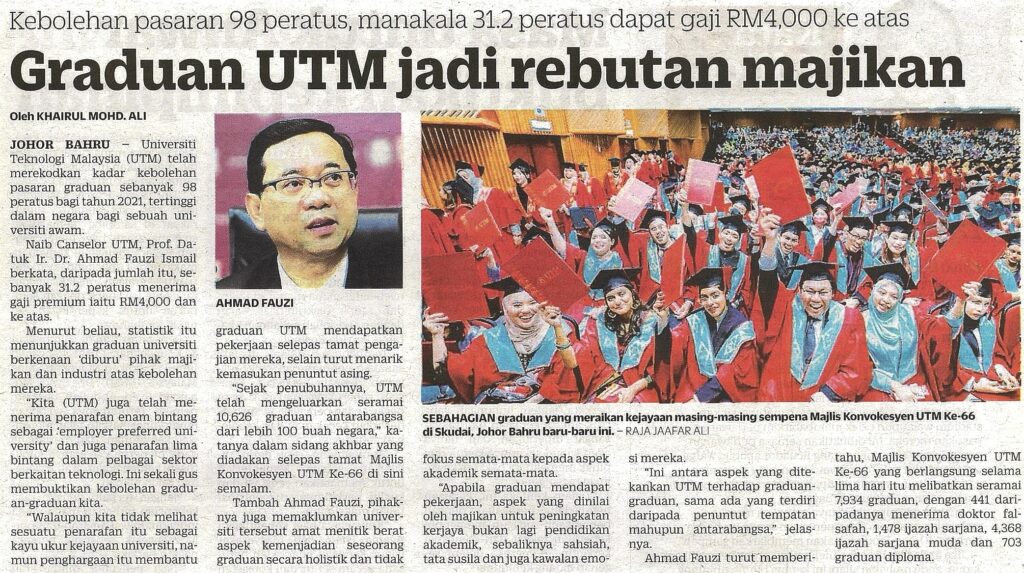 Graduan UTM Jadi Rebutan Majikan – UTM NewsHub