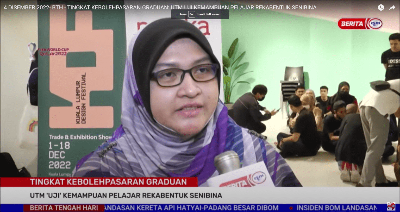 Tingkat Kebolehpasaran Graduan: UTM Uji Kemampuan Pelajar Rekabentuk ...