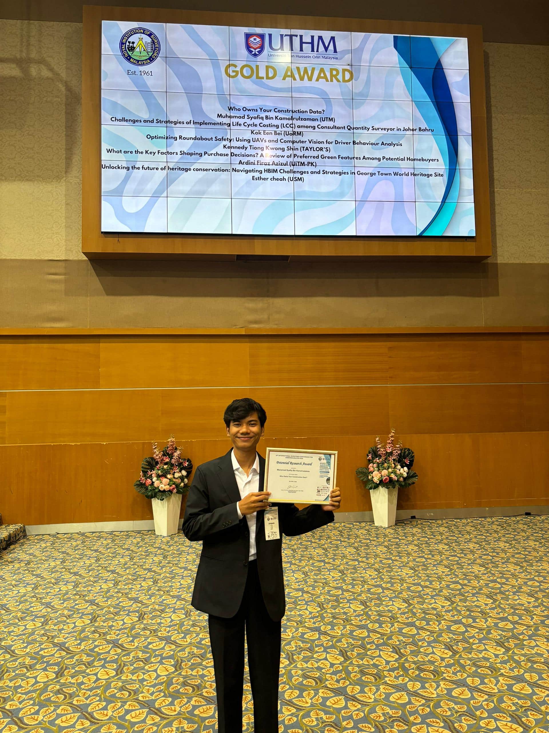UTM students excel at 16th International Surveying Conference 2024 ...